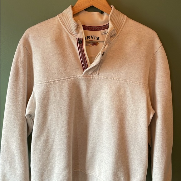 Orvis | Sweaters | Orvis Mens Zip Up Sweater In Cream | Poshmark